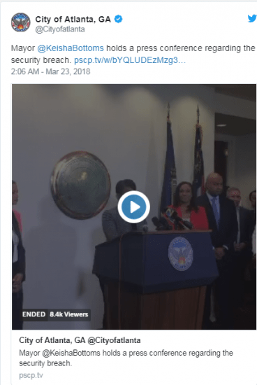 Atlanta city government systems down due to ransomware attack [Updated]