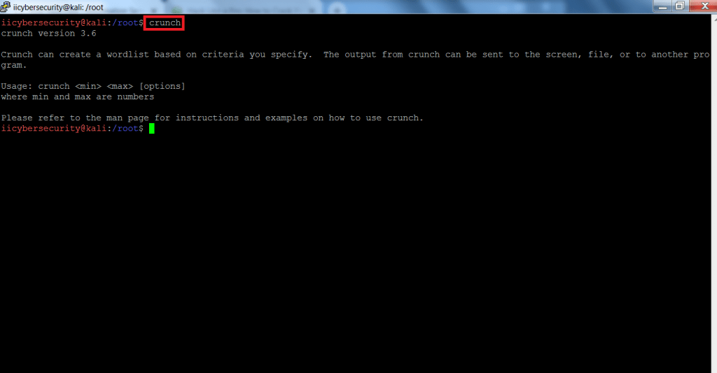 CREATE YOUR OWN WORDLIST WITH CRUNCH
