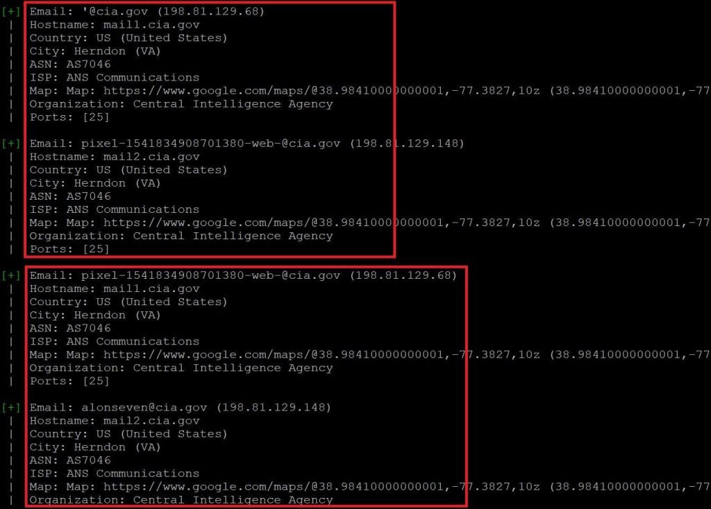 Start hacking any company with Infoga. Simple and effective.