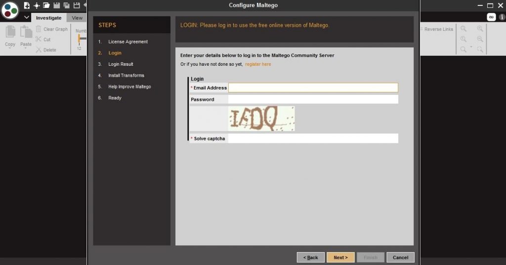 Do reconnaissance on the target using Maltego and gather information