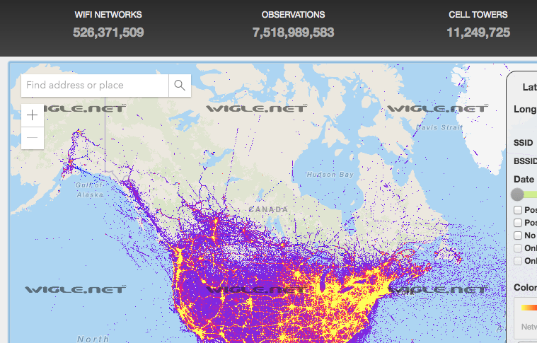 Find all Wifi Hotspots running over the internet, using your mobile