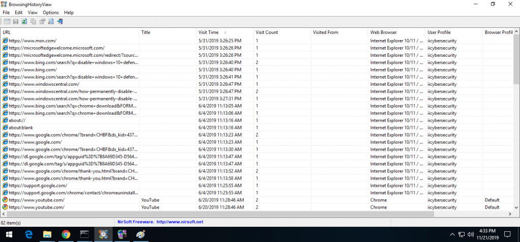 Digital forensics tools for Windows 10 Forensics and incident response