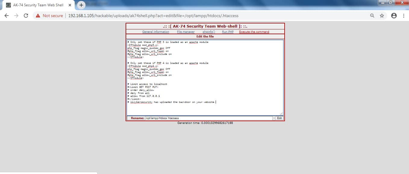 How backdoor are implanted in web server, with list of all PHP|ASP backdoors