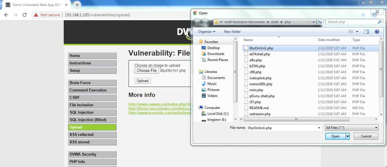 How backdoor are implanted in web server, with list of all PHP|ASP backdoors