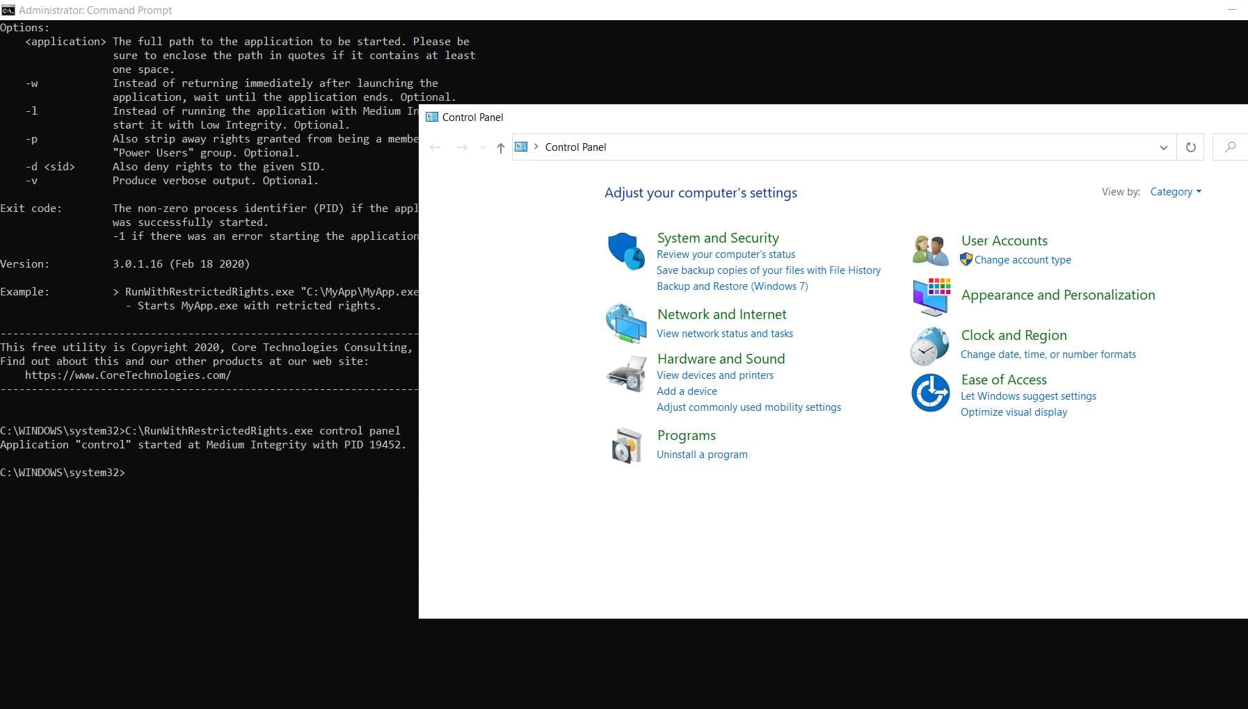Run program without Administrator privileges in Windows