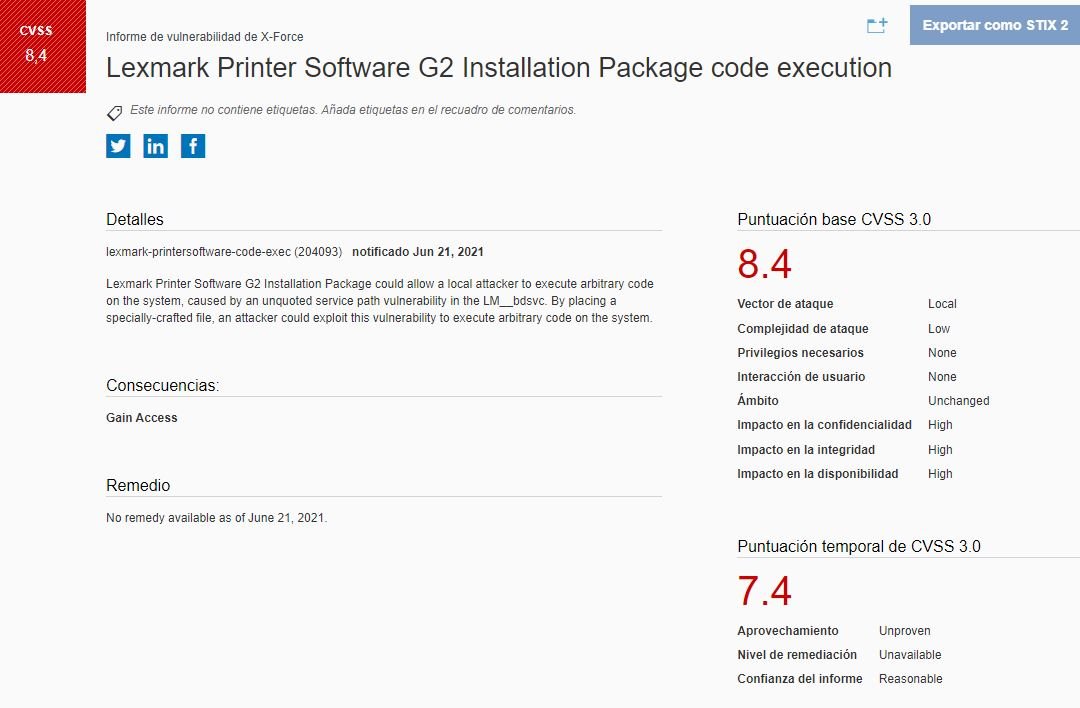 Critical zero-day vulnerability in Lexmark printers. No patch available