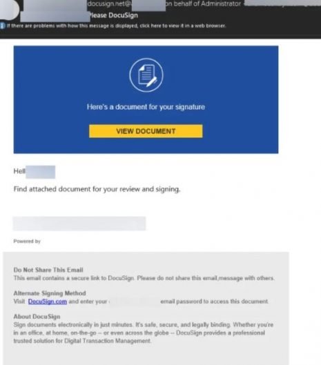 How DocuSign phishing technique can be used to bypass your spam controls