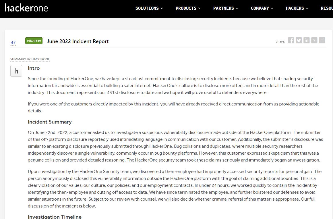 !HackerOne hacked! Bug bounty Platform becomes the victim of Insider Threat