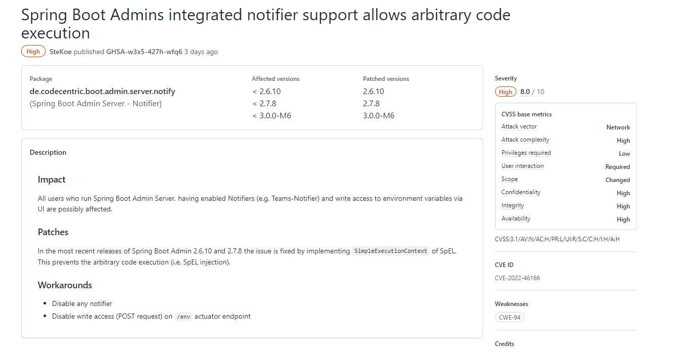 Arbitrary code execution flaw impacts Spring Boot Admin