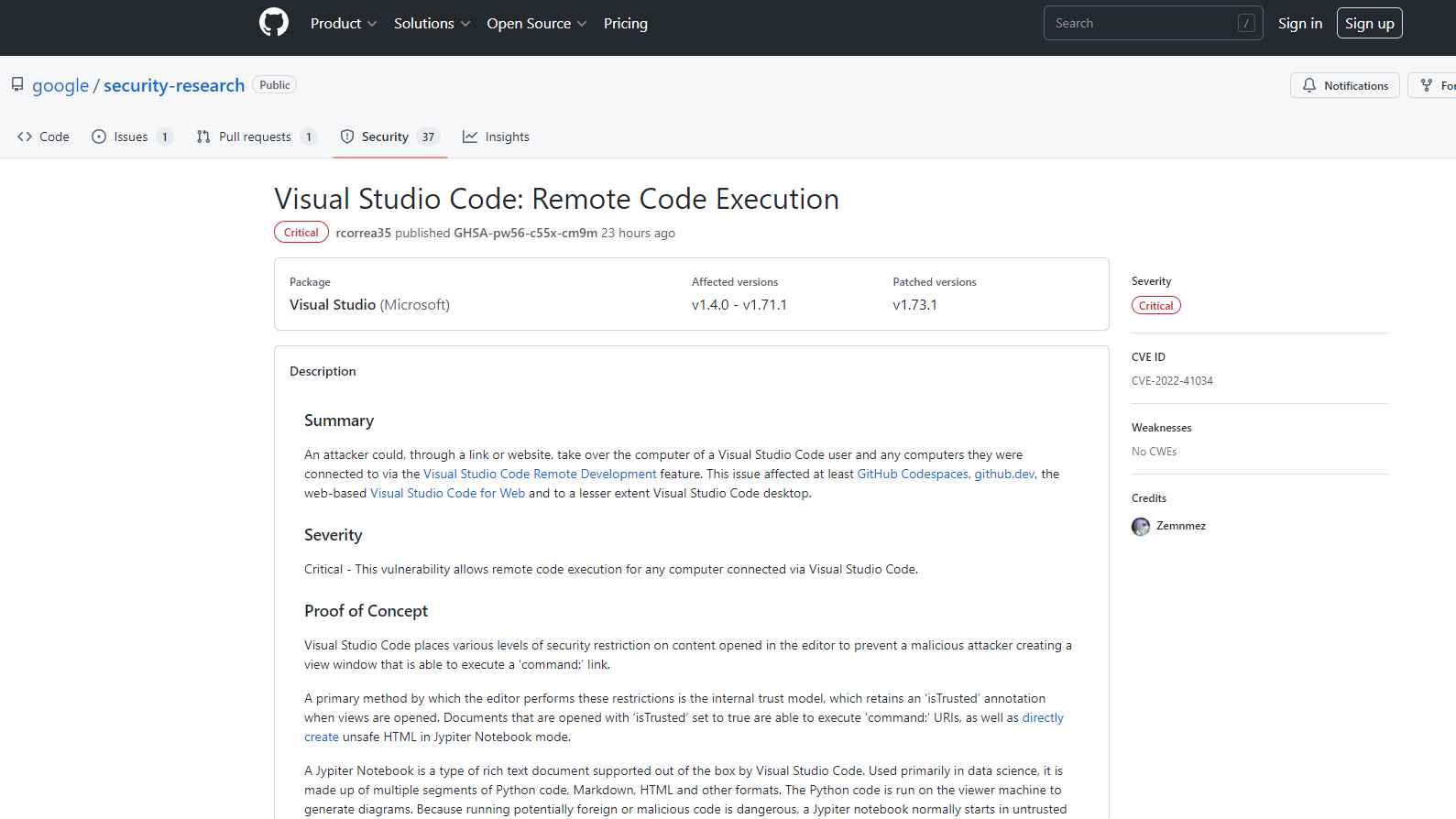 Exploit PoC for Remote code execution flaw in Visual Studio Code released