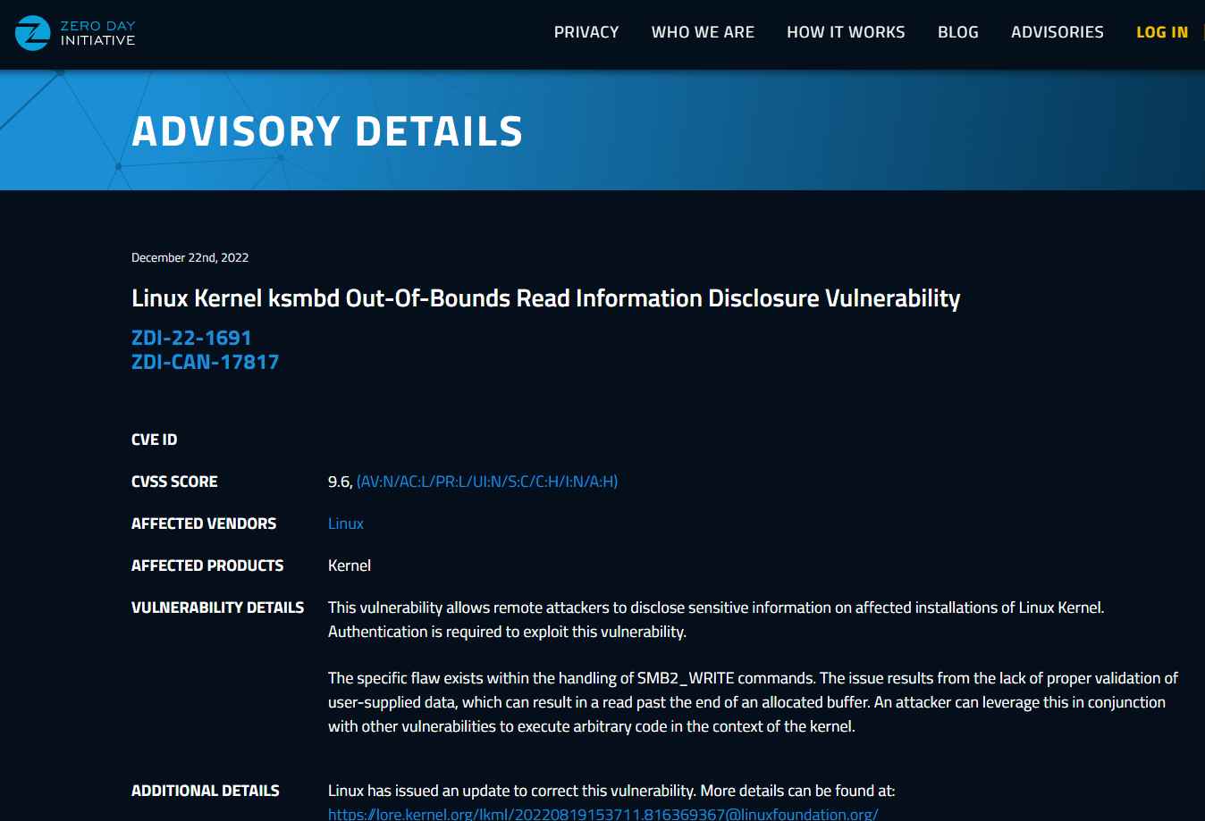 Linux Kernel has a Remote Code Execution Zero Day Vulnerability with ...