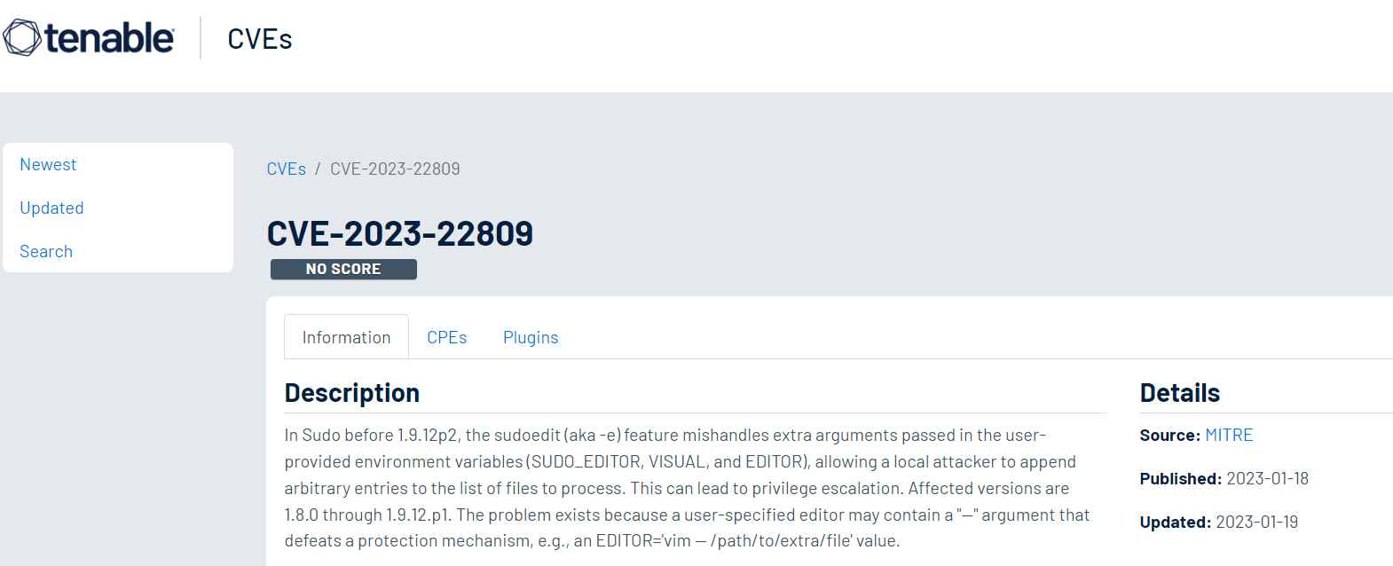 Sudo has a high-severity vulnerability that low-privilege attackers might exploit to get root access