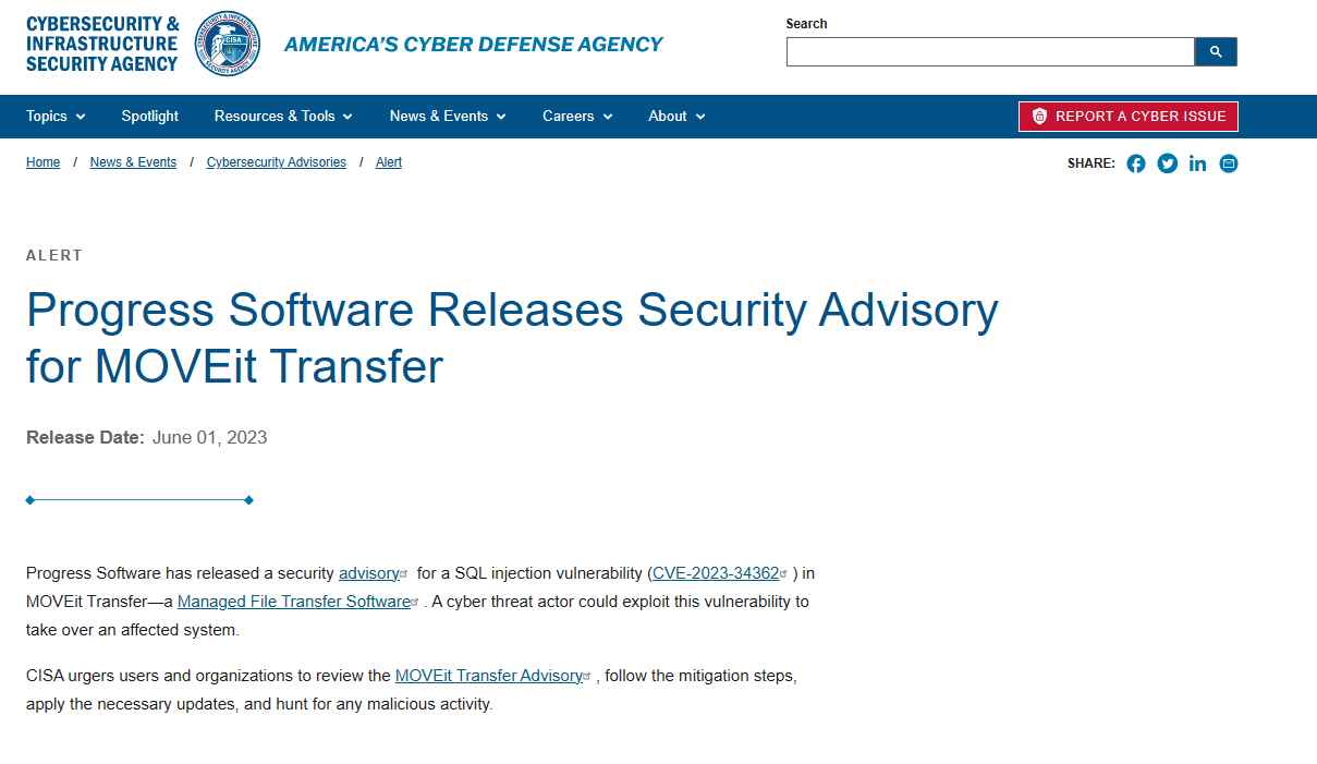 Isolate or shut down your MOVEit Transfer servers and machines immediately