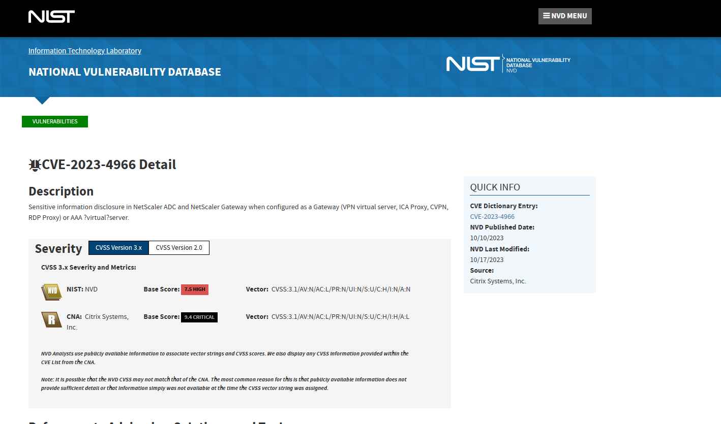 The Terrifying Reality of Citrix's CVE-2023-4966 Vulnerability "Patching can't help"