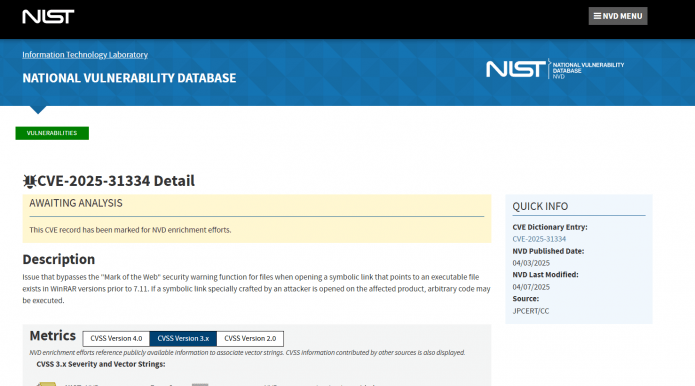MotW Bypassed: Zero Warning, Full Control – New WinRAR Flaw Silently ...